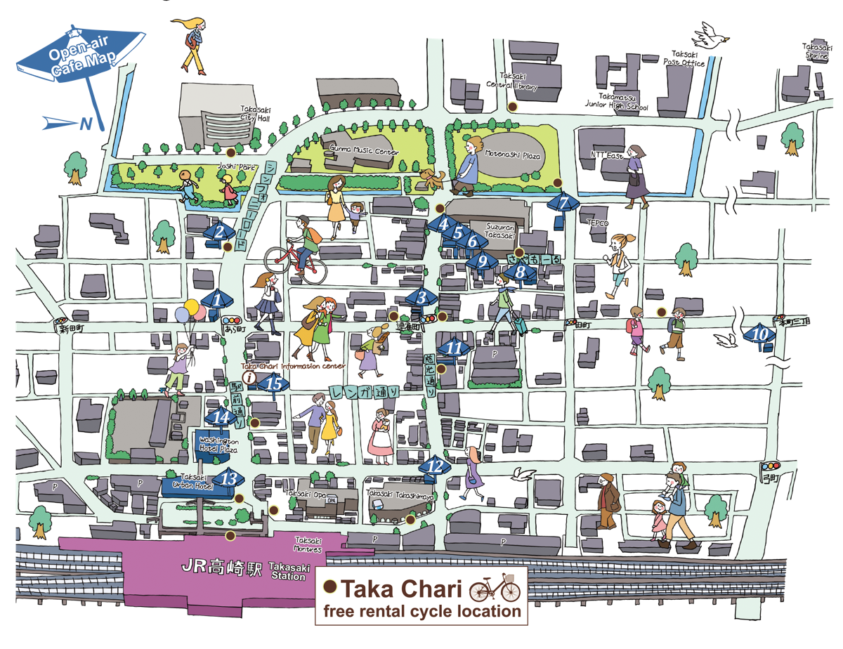 Takasaki Open-air Cafe Guide